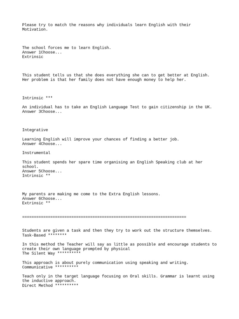 Module 1 Quizzes, TEFL FULL CIRCLE | PDF | Learning | Teachers