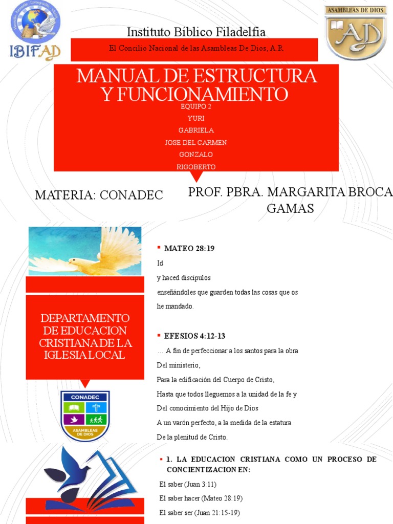 Manual de Estructura Y Funcionamiento: Instituto Bíblico Filadelfia | Descargar gratis PDF ...