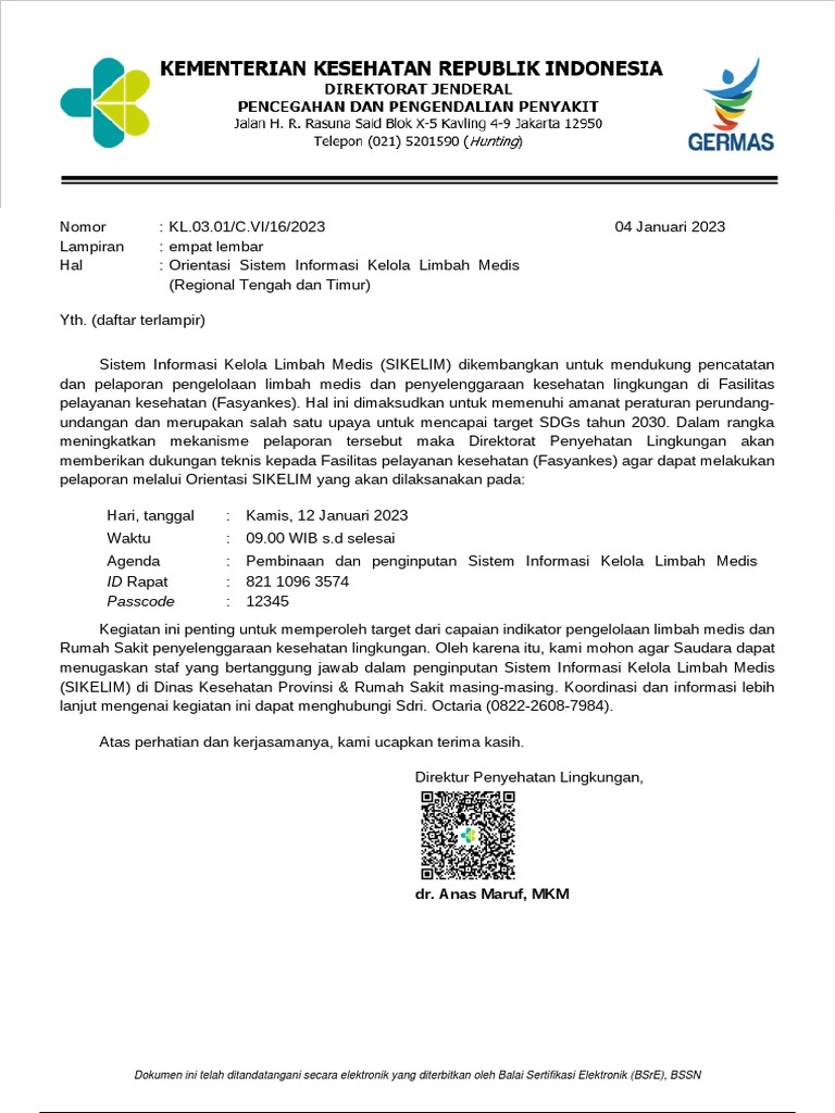 (REG. TENGAH & TIMUR) Orientasi SIKELIM | PDF