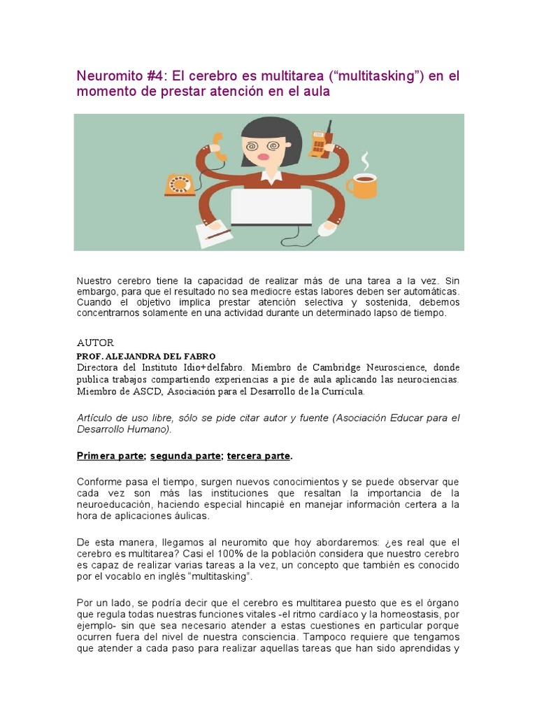 Neuromito | PDF | Atención | Cerebro