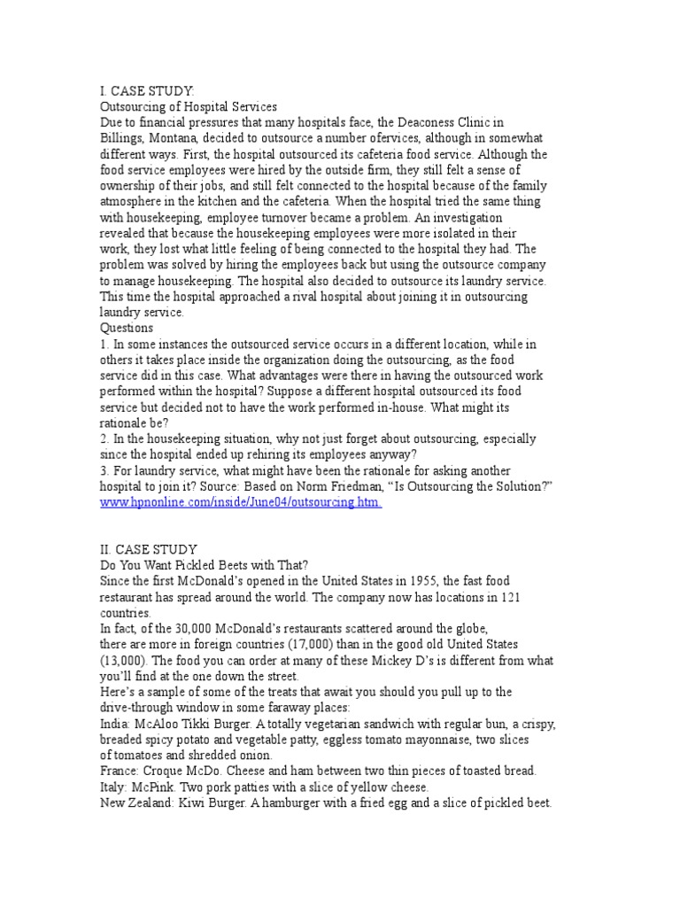 Cbmec1 Case Study | PDF | Hamburgers | Foods