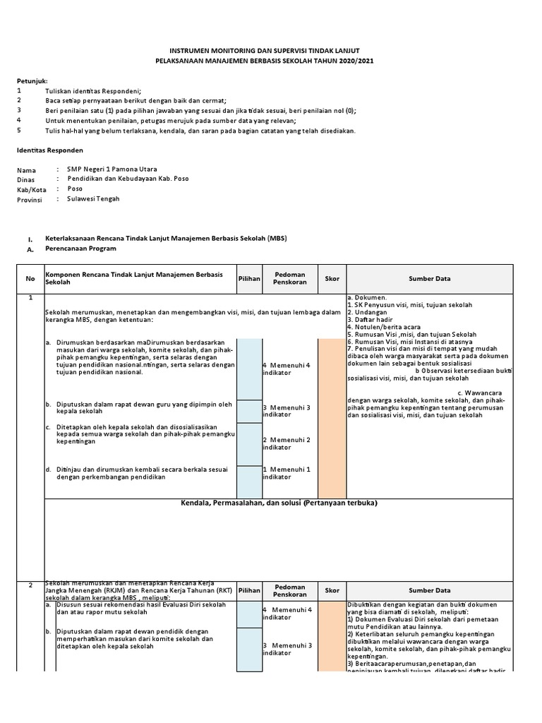 Final Instrumen MKKS | PDF