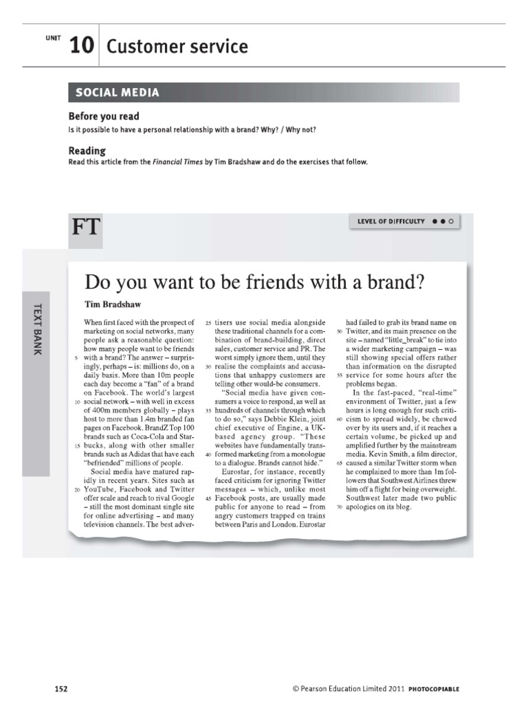 Customer Service Reading | PDF