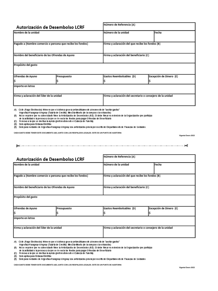 Autorización de Desembolso 2023 | PDF | Comercio | Bancario