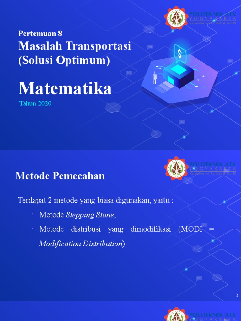 Optimalisasi Masalah Transportasi Stepping Stone | PDF