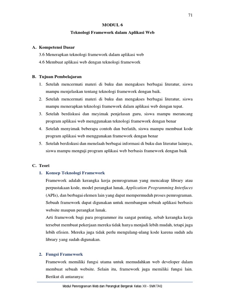 Modul 6 PWPB-XII | PDF