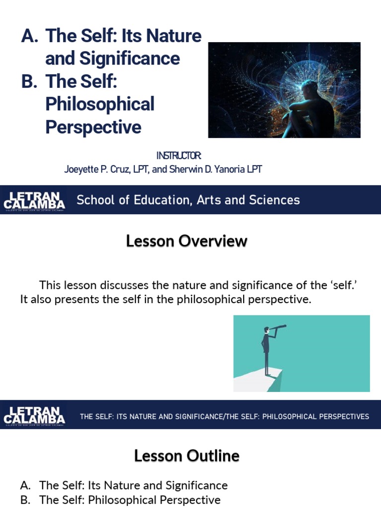LESSON 1 - GEC003-nature-of-self | PDF | Philosophy Of Self | Soul