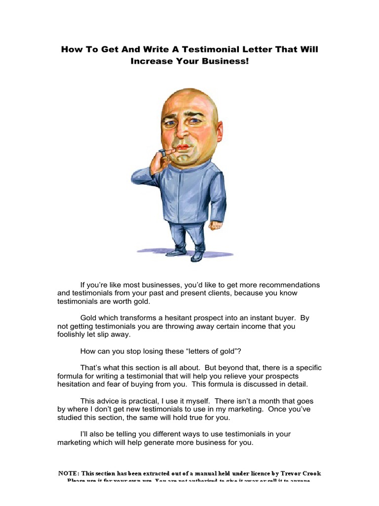 How To Get and Write A Testimonial Letter That Will Increase Your ...