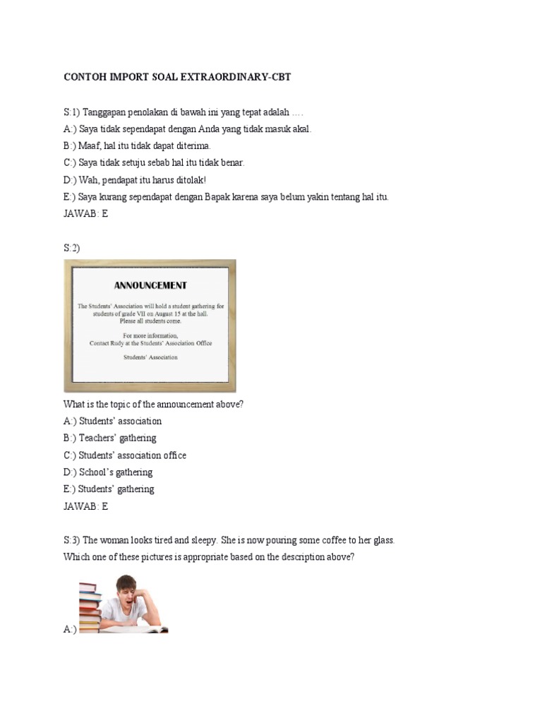 Format Input Soal | PDF