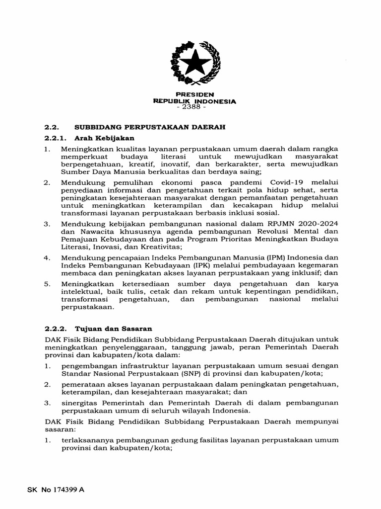 Lampiran Salinan Perpres Nomor 15 Tahun 2023 (HLMN 2388-2619) | PDF | Griya & Taman | Sains ...