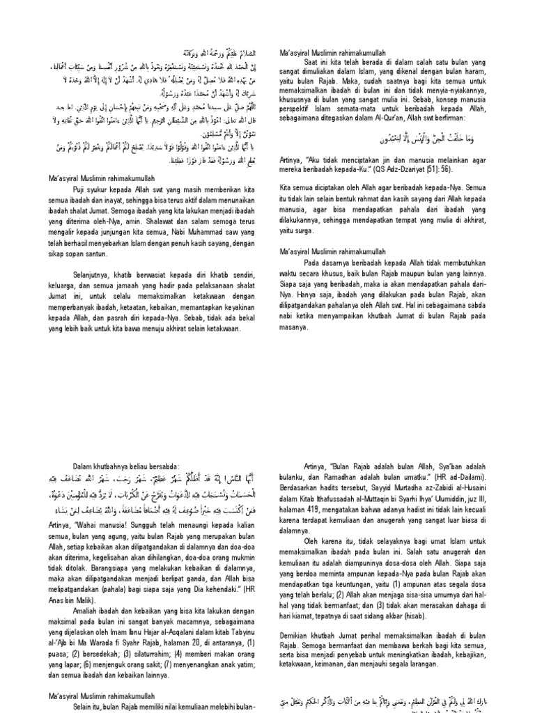 Khutbah 3 Januari 2023 | PDF