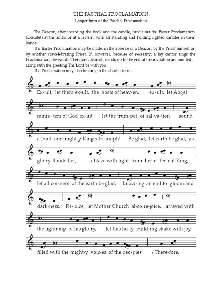 Exsultet Longer Version | PDF | Catholic Liturgy | Worship