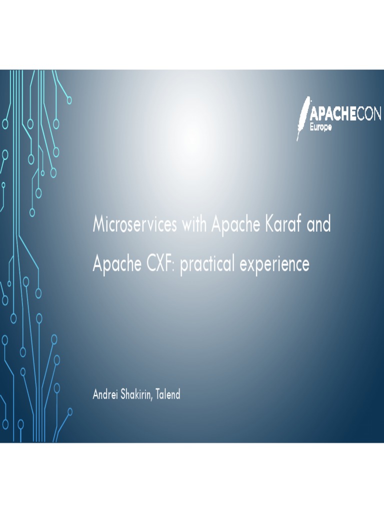 Microservices With Apache Karaf And Apache Cxf Pdf Representational State Transfer Java