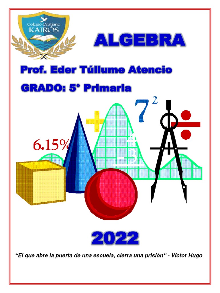 Algebra 5 Primaria | PDF