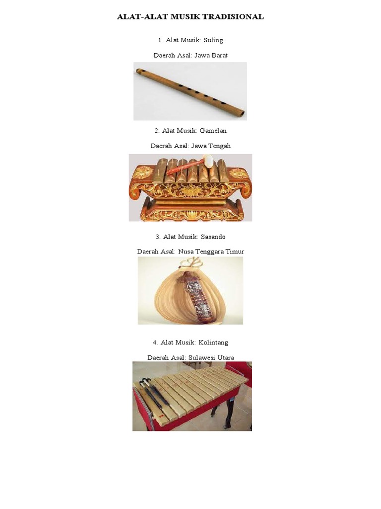 Alat Musik Tradisonal | PDF