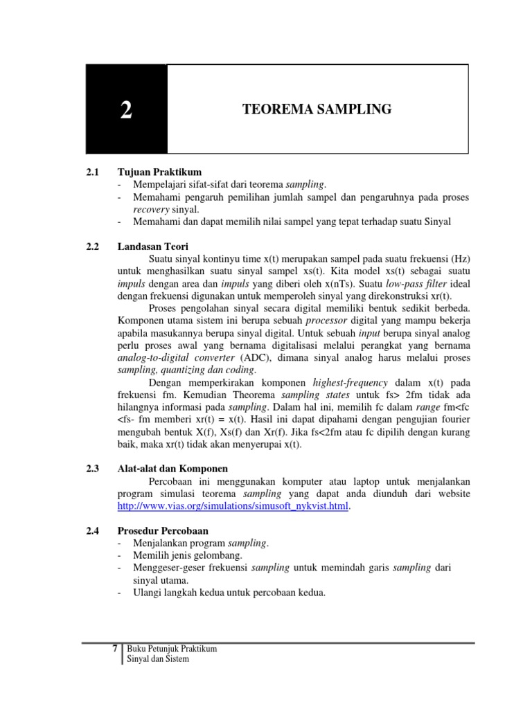 BPP 2 Teorema Sampling | PDF