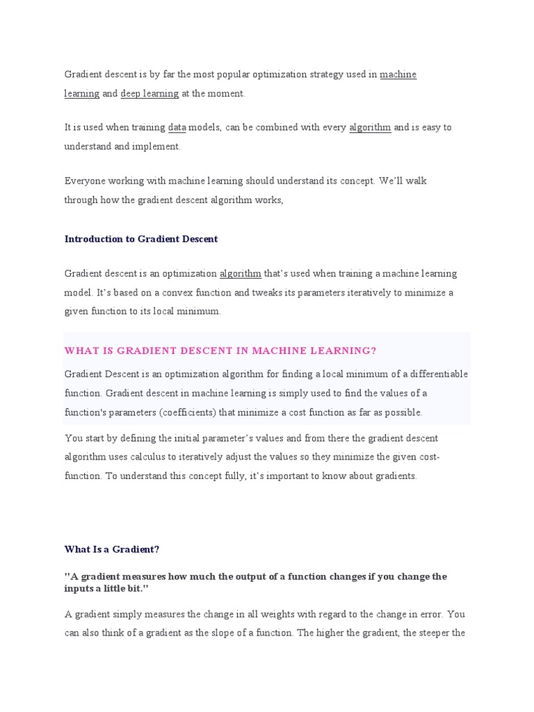 Gradient Descent Unit3 | Download Free PDF | Mathematical Analysis | Systems Science