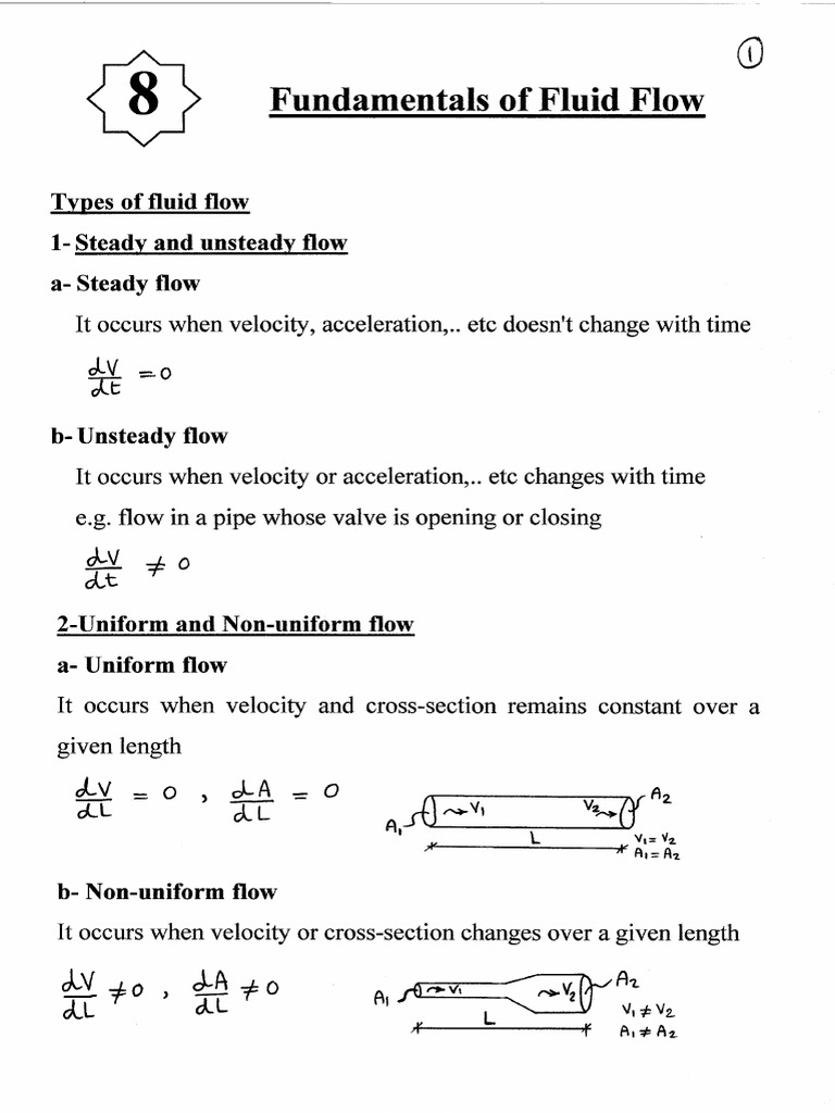 08-Fundamentals of Fluid Flow | PDF