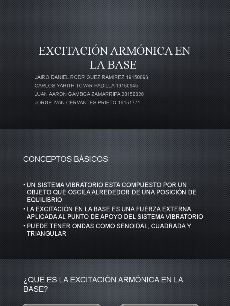 Exitacion Amronica en La Base-1 | PDF | Ecuaciones | Mecánica