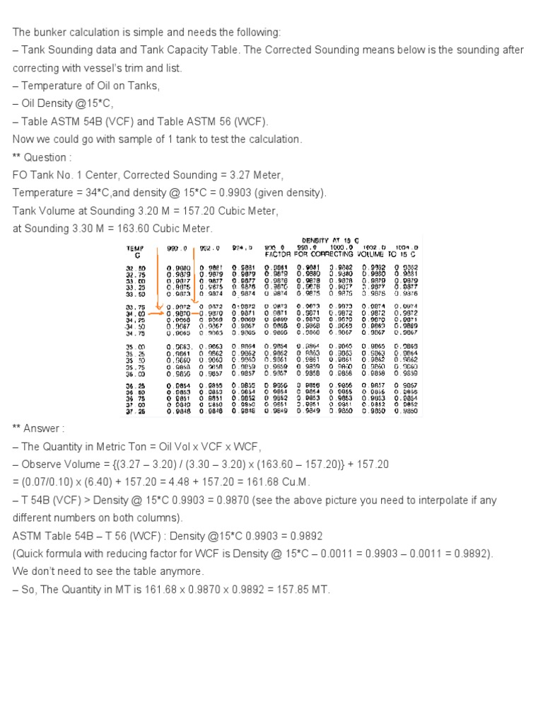 Bunker Calculation Guide | PDF
