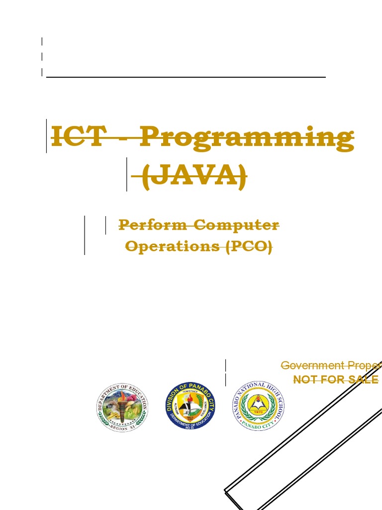 ICT - Programming (JAVA) : Quarter 1 - Module 3: Perform Computer Operations (PCO) | PDF | Solid ...