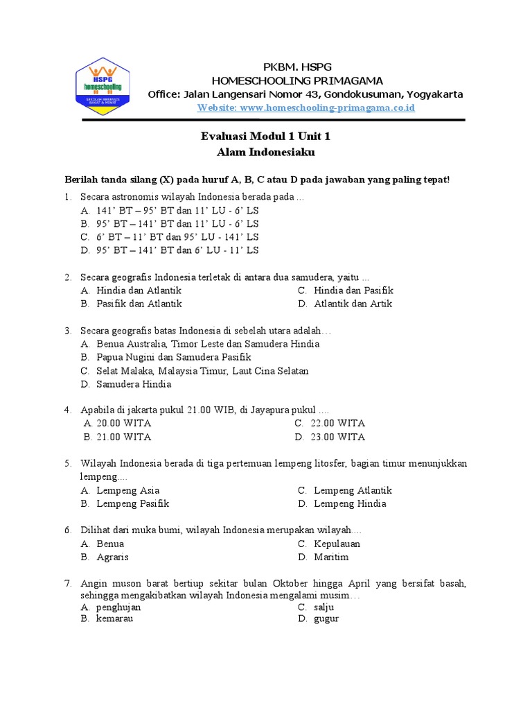 Evaluasi Modul 1 Unit 1 | PDF