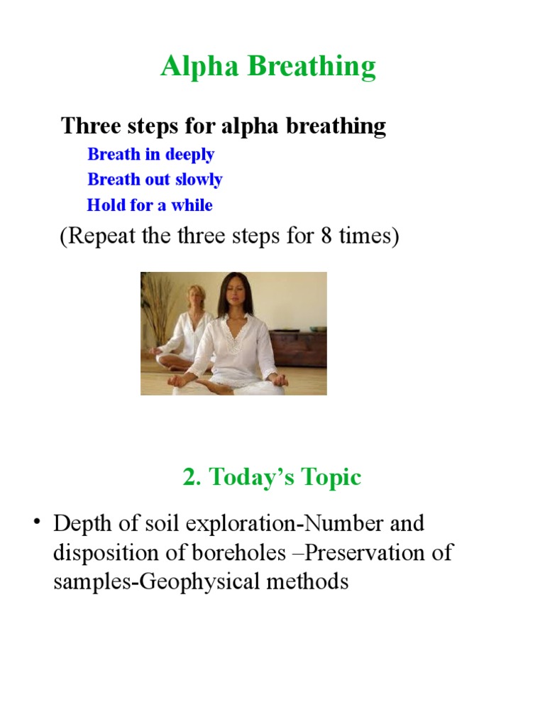 Three Steps For Alpha Breathing | PDF
