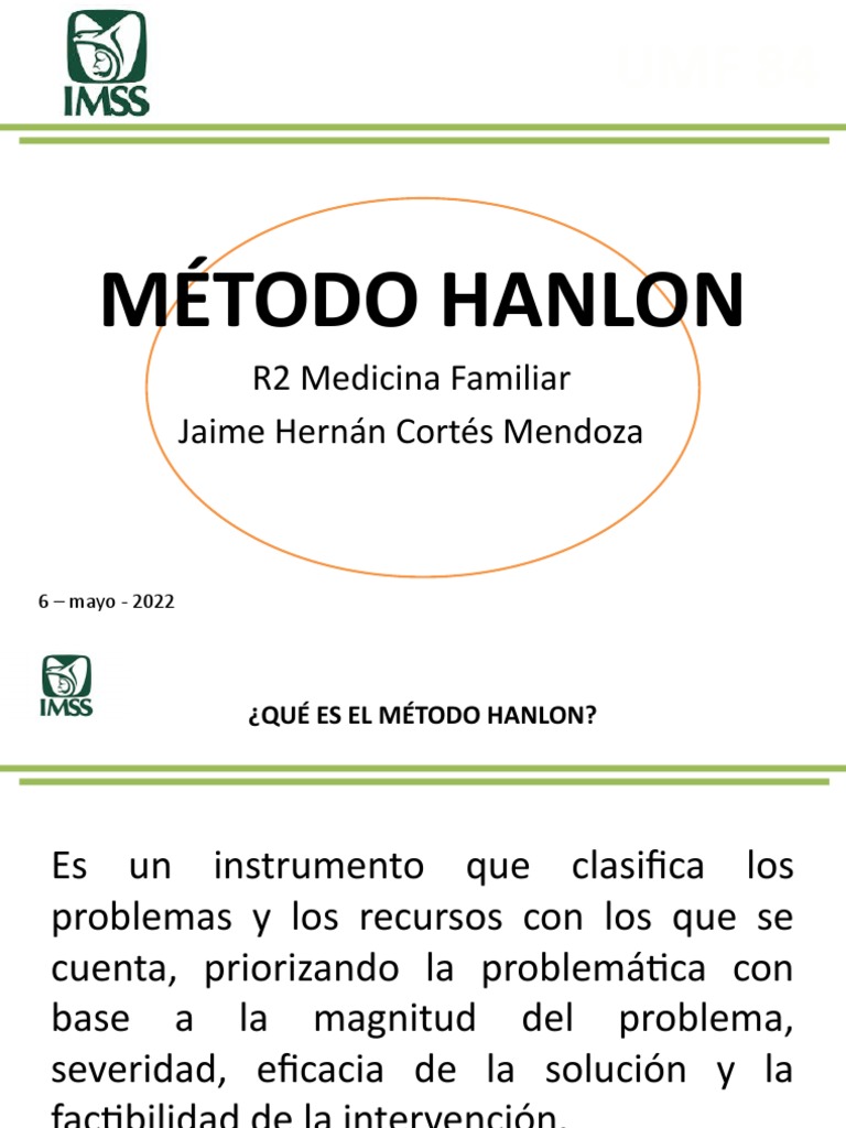Metodo Hanlon Presentacion | PDF | Cuidado de la salud | Salud pública