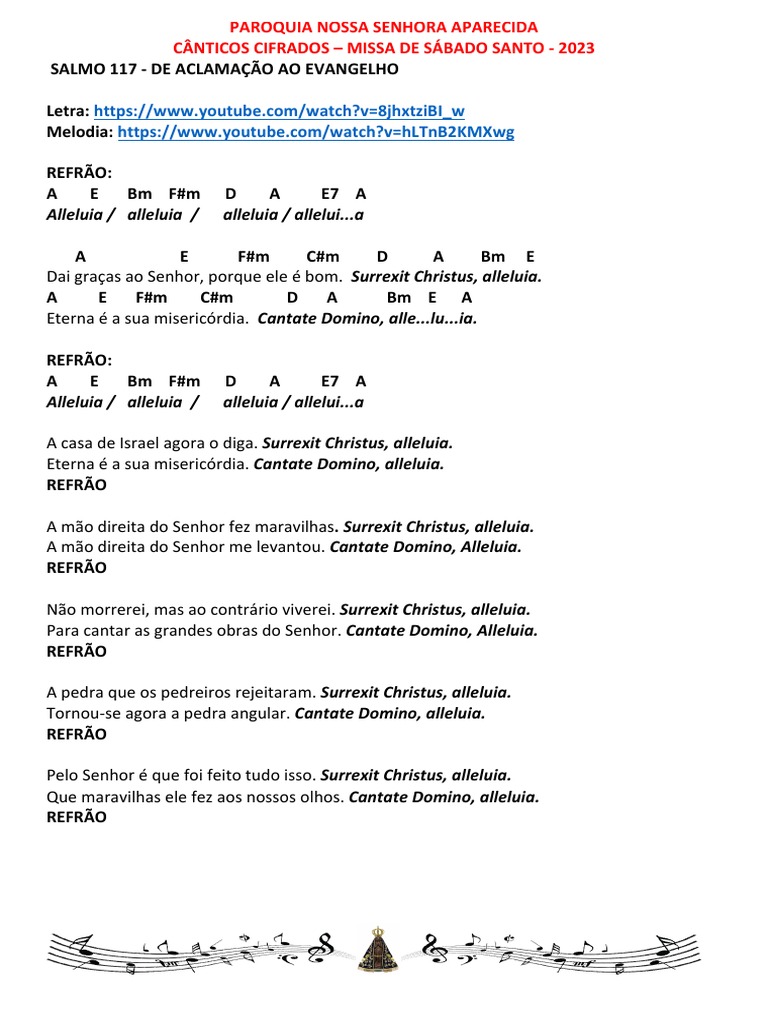 Salmo 117 Páscoa Pdf