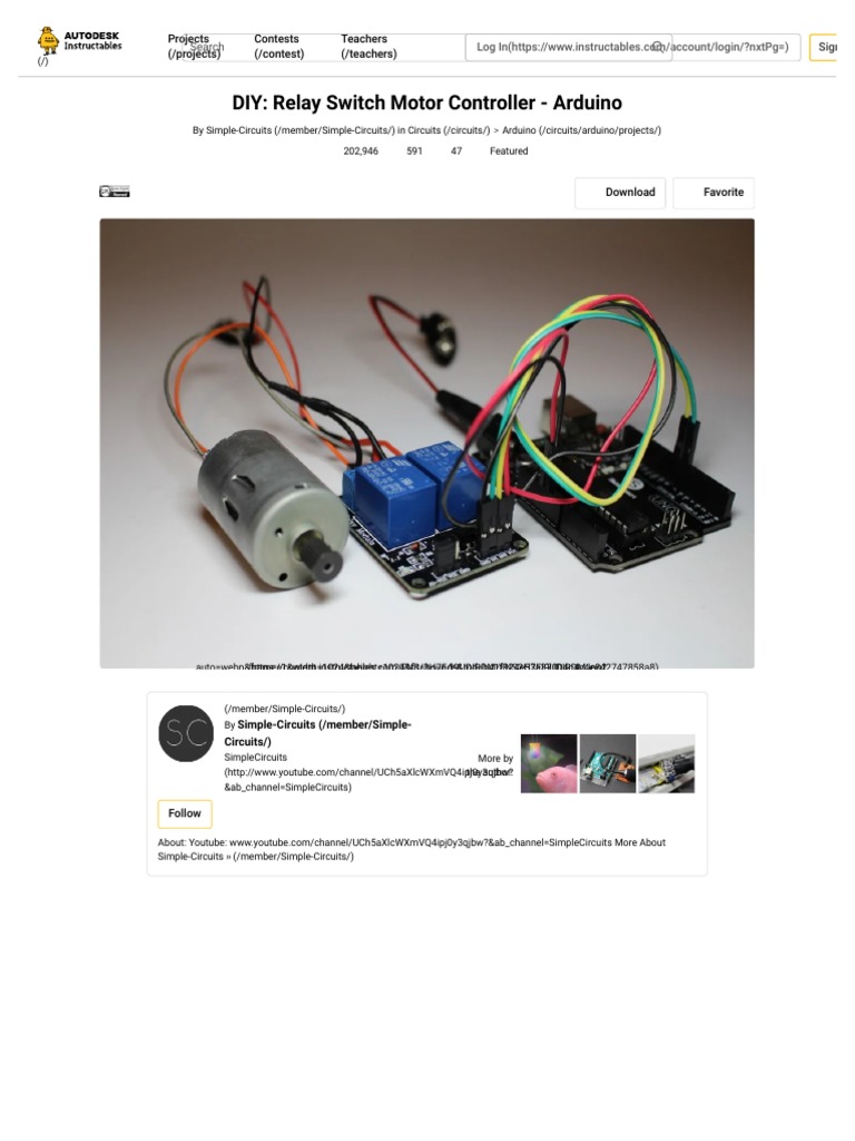 Diy Relay Switch Motor Controller Arduino 4 Steps With Pictures