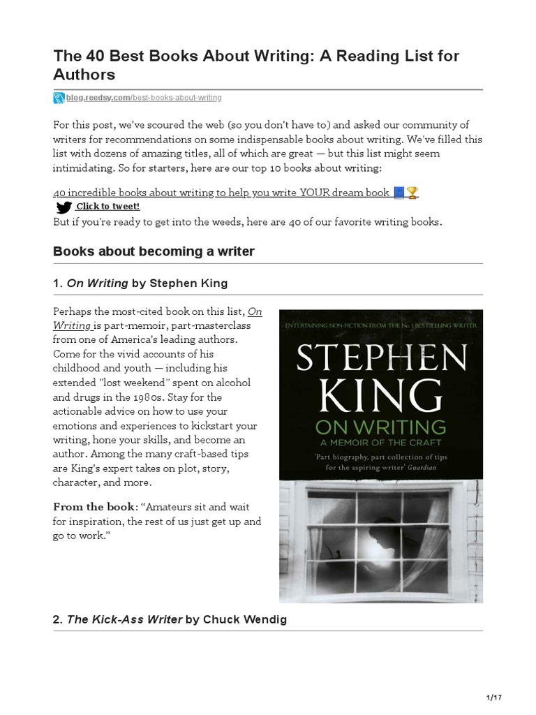 Top 40 Essential Writing Books | PDF | Poetry | General Fiction