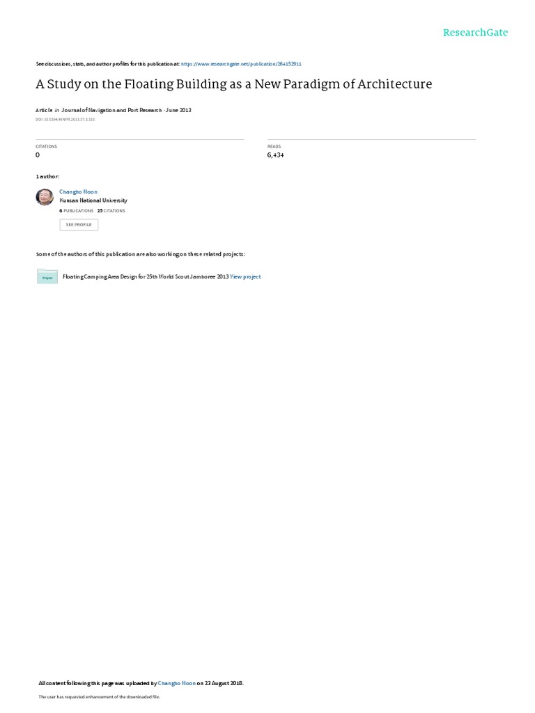 A Study On The Floating Building As A New Paradigm of Architecture ...