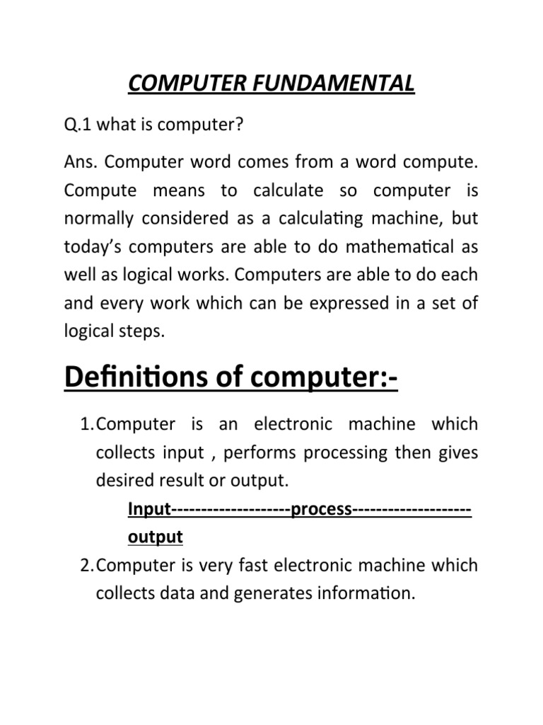 Fundamental | PDF | Computer Data Storage | Read Only Memory