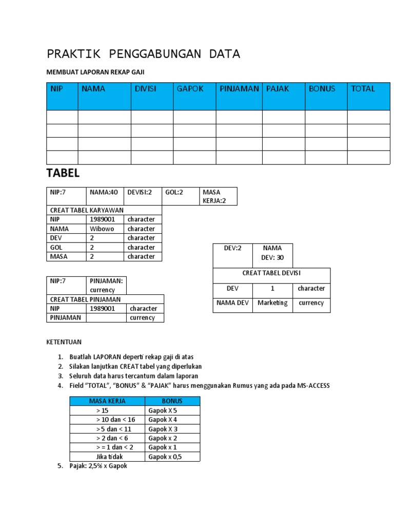 Tugas Penggabungan Data | PDF