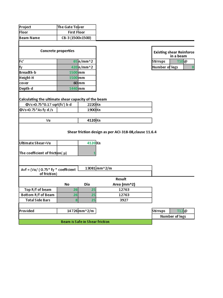 Shear Friction | PDF | Friction | Beam (Structure)
