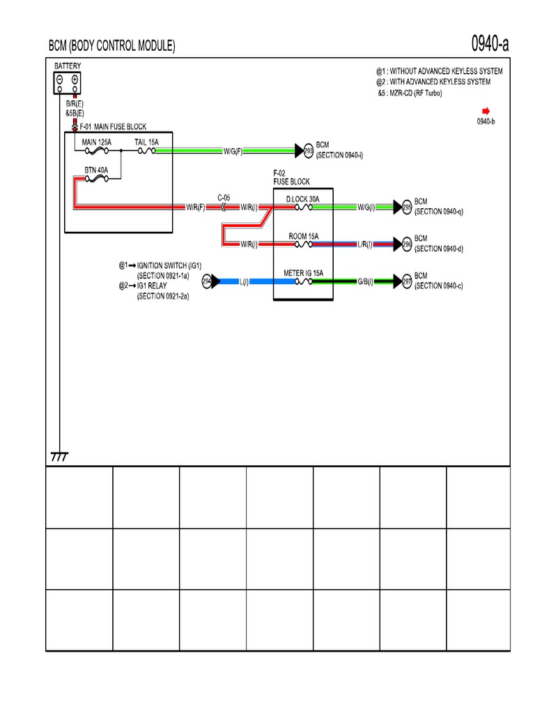 2009 Mazda 6 (GH) - Body Control Module Wiring Diagrams | PDF