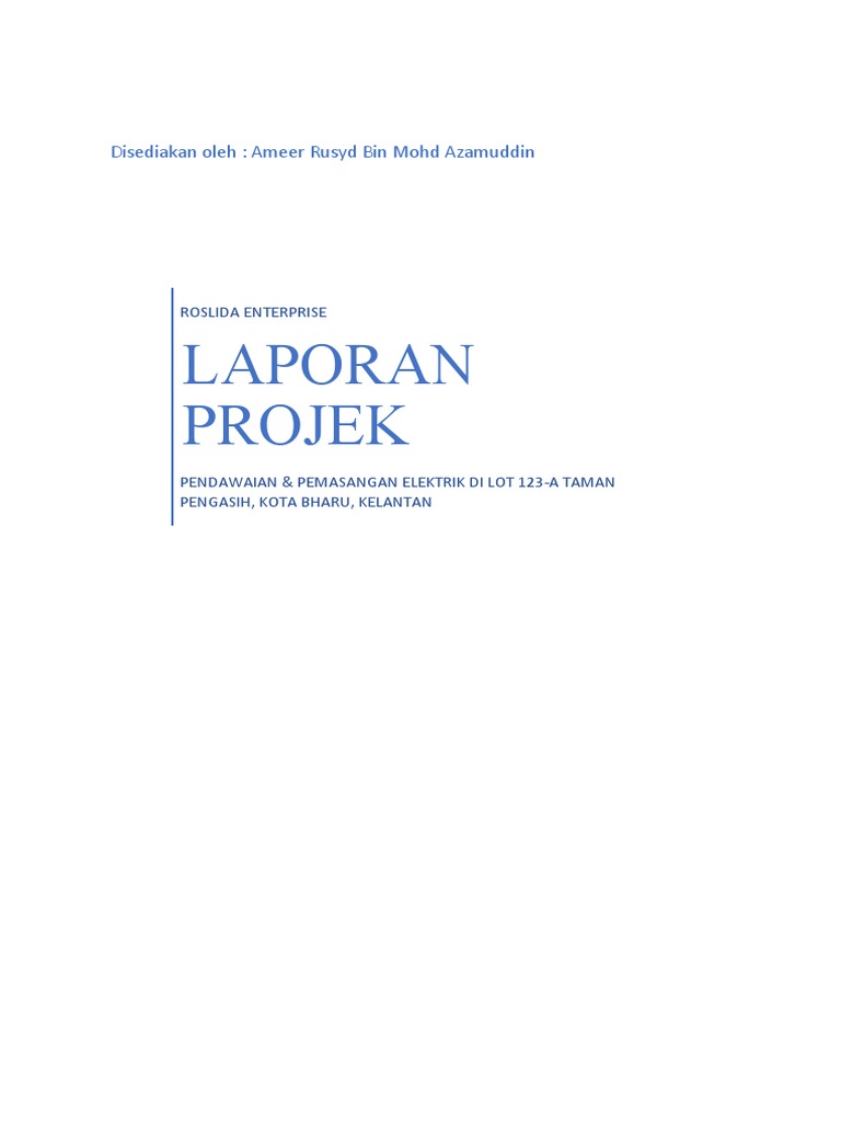 Template Laporan Projek (Amali 1) | PDF