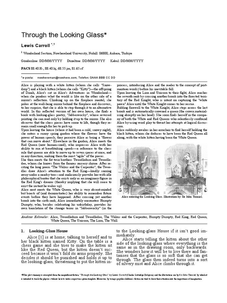 Alices Adventure in The Wonderland | PDF | Through The Looking Glass ...