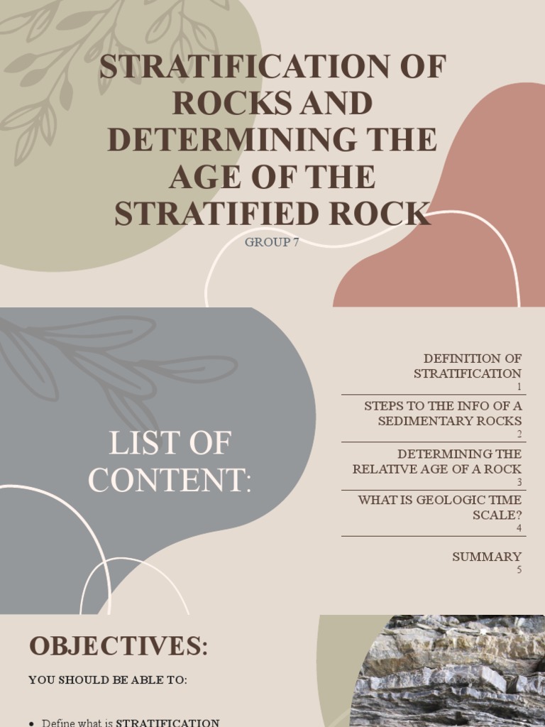 Stratification of Rocks and Determining The Age of The Stratified Rock ...