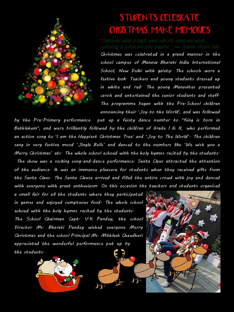 Students celebrate Christmas at school with carols and Santa | PDF