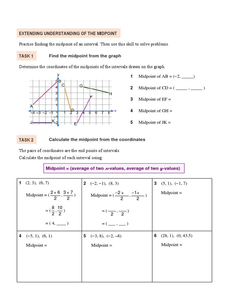 Extending Understanding of The Midpoint | PDF | Interval (Mathematics) | Mathematics