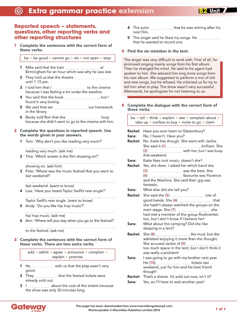B2 UNIT 7 Extra Grammar Practice Extension | PDF
