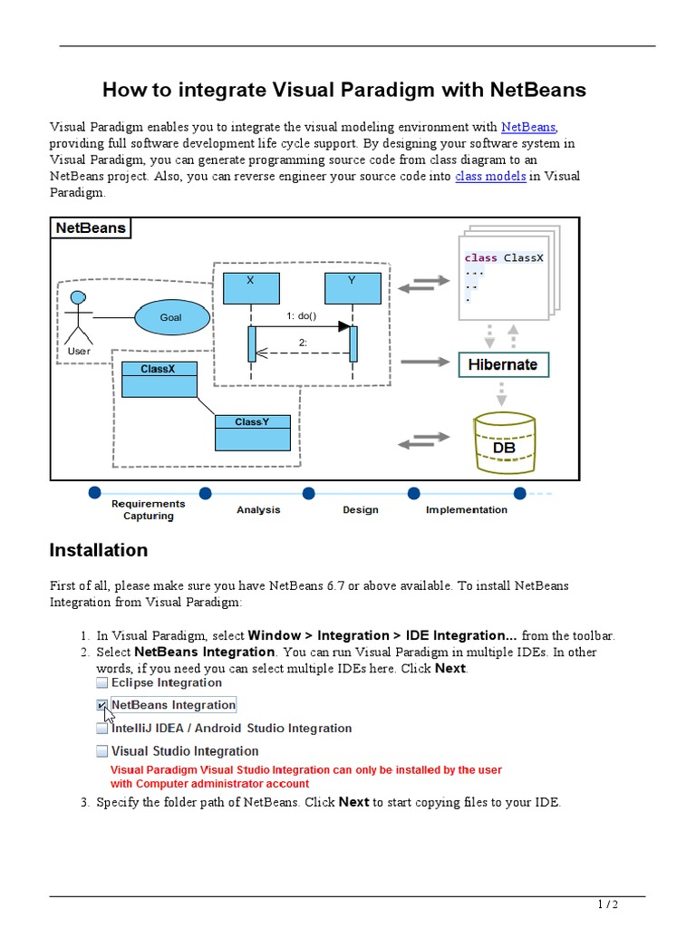 How-To-Integrate-Visual-Paradigm-With-Netbeans-Đã G P | PDF ...