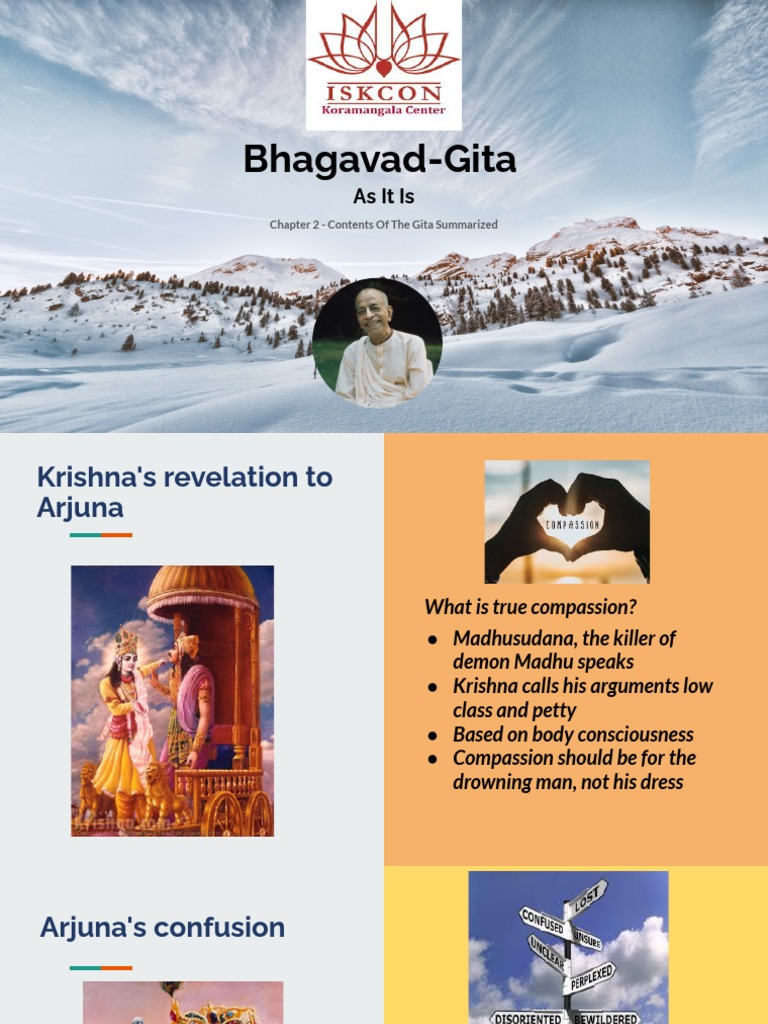 Presentation of Bhagavad-Gita CH 2 | PDF | Bhagavad Gita | Religious ...