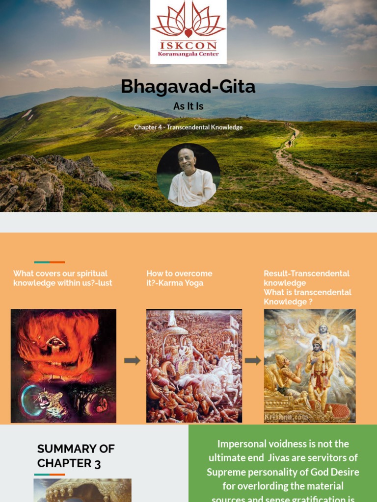 Presentation of Bhagavad-Gita CH 4 | PDF | Bhagavad Gita | Krishna