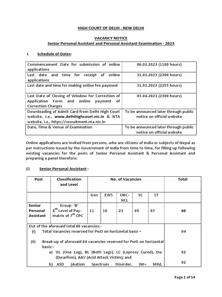 Vacancy Notice Final To NTA | PDF | Identity Document