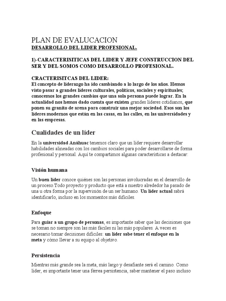 Características del Líder y Jefe Efectivo | PDF | Liderazgo