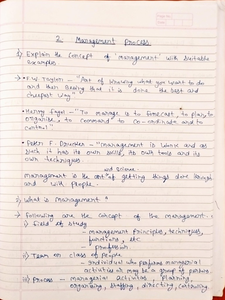 Management Notes | PDF