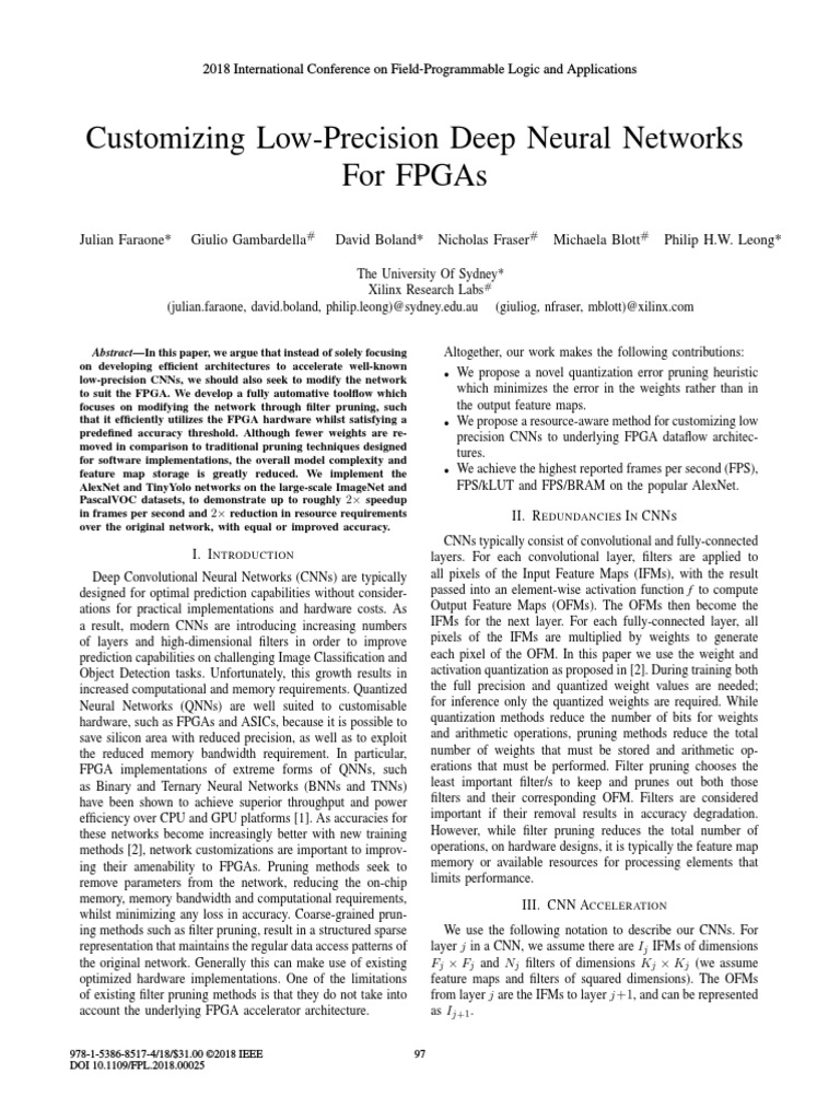 Faraone 2018 | PDF | Field Programmable Gate Array | Artificial Neural ...