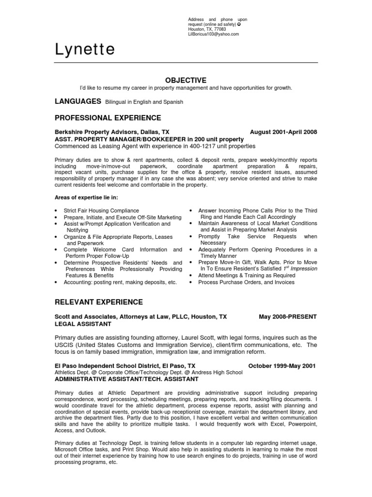 Lynette's Resume (OCT08) For Online Review | PDF | Microsoft Office ...